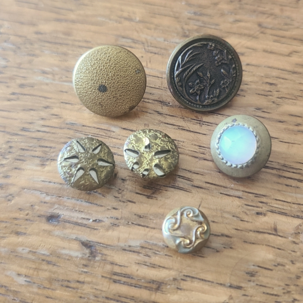12 Buttons Vintage Antique Ww1 Ww2 - Gem